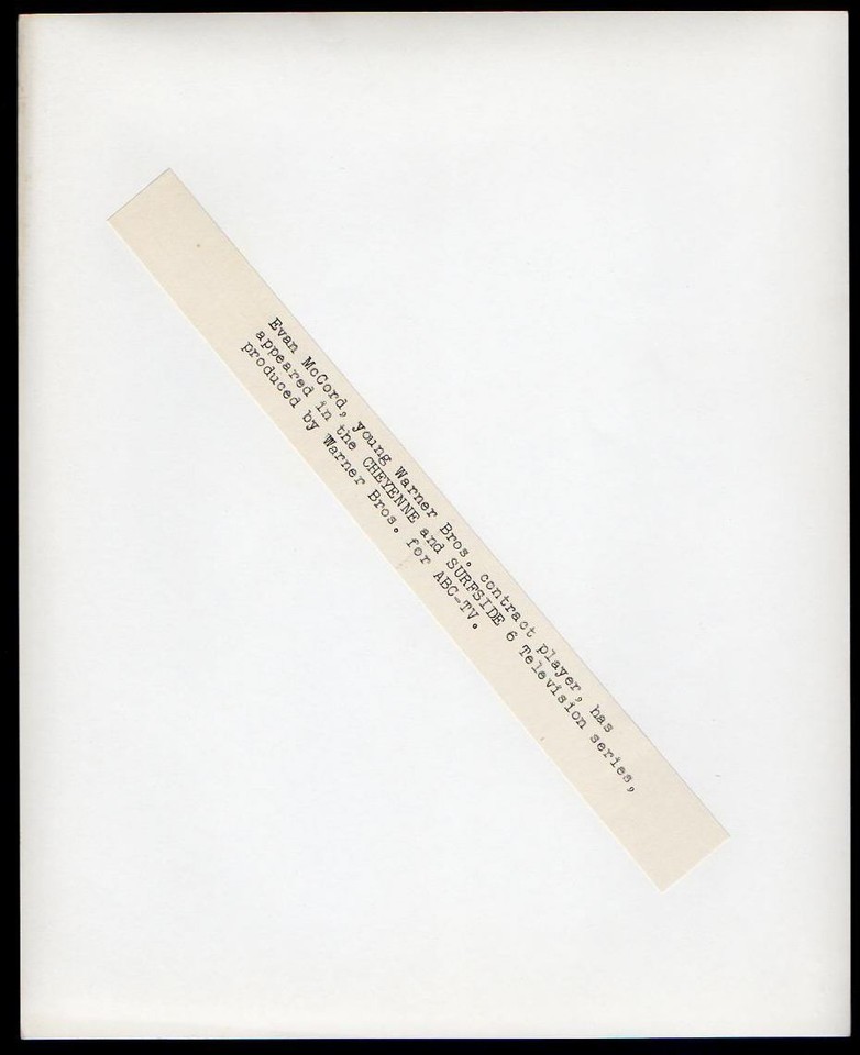 Evan McCord aka Joseph Gallison handsome SOAP OPERA actor SURFSIDE SIX ...