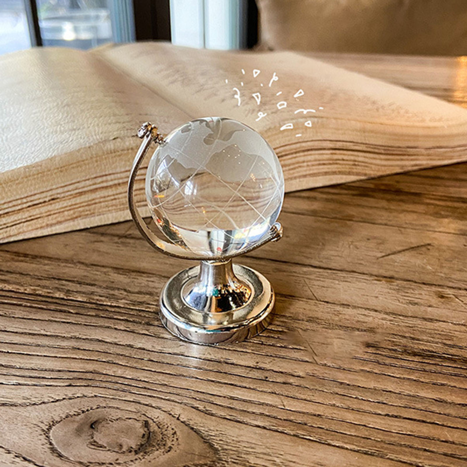 Crystal Earth Globe Magical Exquisite Artificial Crystal Sphere Ball ...