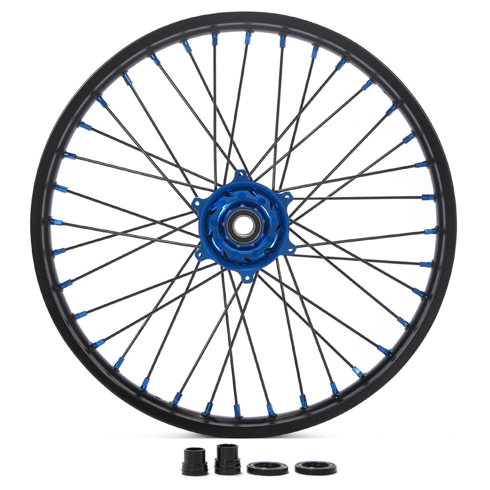 For YAMAHA 21"&19" CNC Machined Spoked Wheels Rim Hub Set YZ125 YZ250 ...