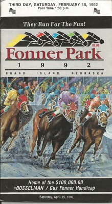 1992 - February 15th - Fonner Park program in MINT Condition | eBay