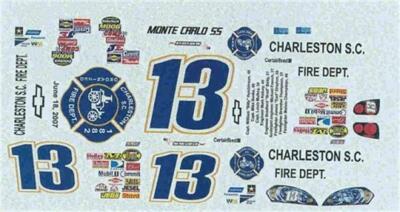 Winscals #13 Charleston SC Fire Dept 2007-Nemechek 1/24 Nascar decal | eBay