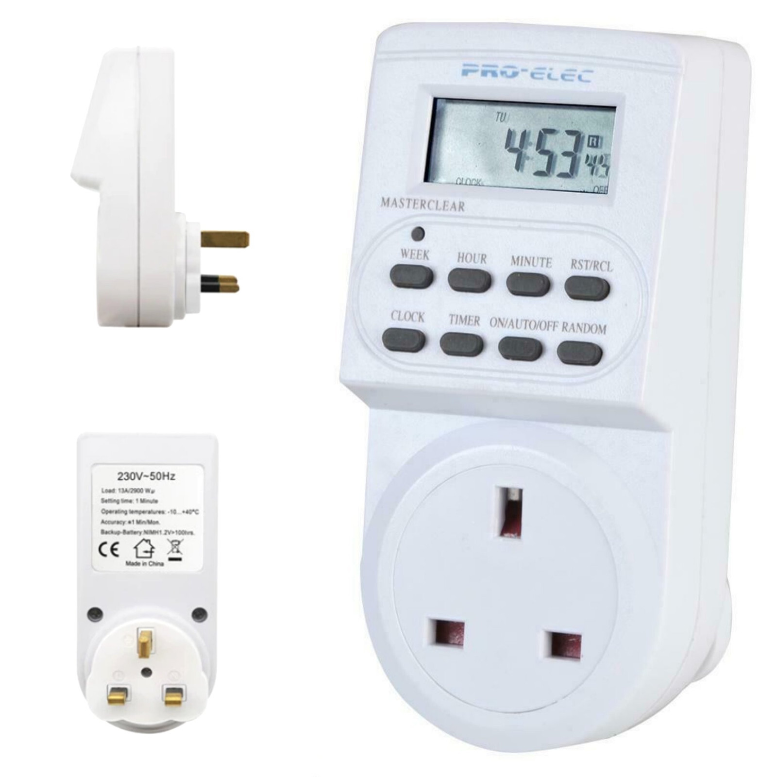 4 x Timers Digital Electronic LCD Mains UK 13A Plug Daily Weekly ...