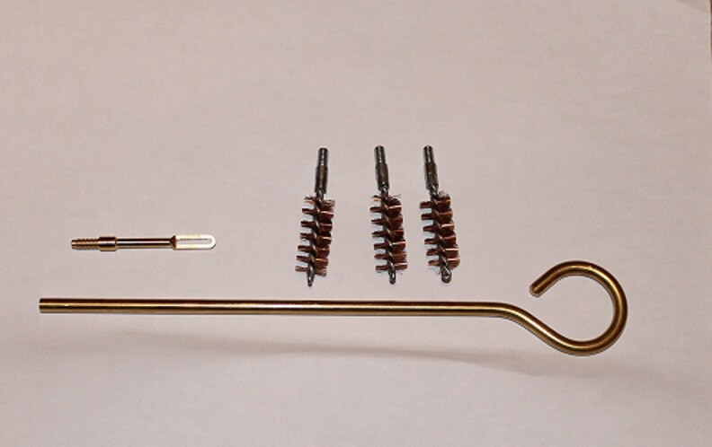 Dewey Brass Pistol Bore Cleaning Rod with 3 brass brushes 40 Caliber ...