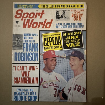 April 1968 Sport World Magazine Carl Yastrzemski Orlando Cepeda Bobby ...