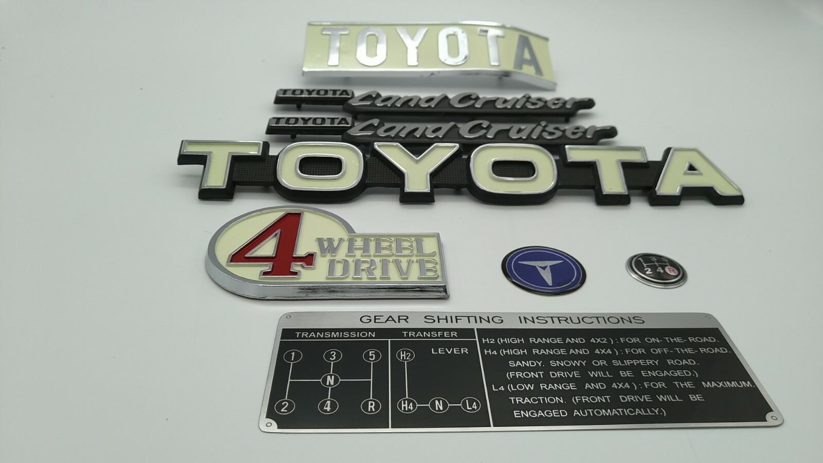 Set of emblems for Toyota Land cruiser fj40 Rear and front Emblems 5 ...