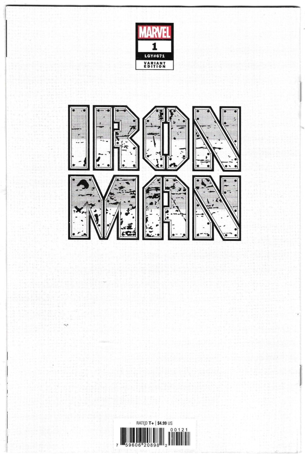 Iron-Man Comic 1 First Print Cover C Negative Space Variant 2024 ...