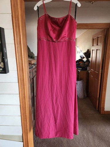 EUC Alfred Angelo Red Long Dress With Corset Back Size 16 | eBay