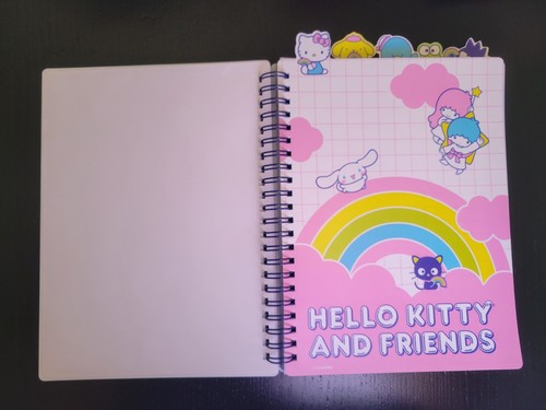 BRAND NEW Sanrio Hello Kitty and Friends Spiral Tab Notebook Journal ...