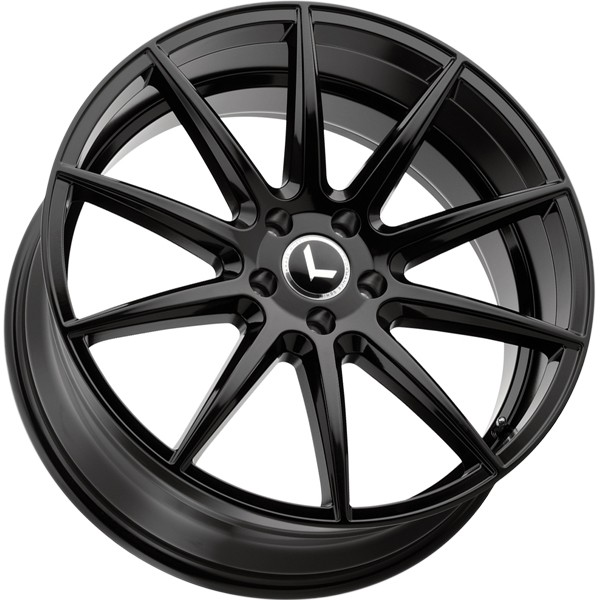 (Set-4) Kraze KR194 Cosmos 20x8.5 5x108 +38mm Gloss Black Wheels Rims ...