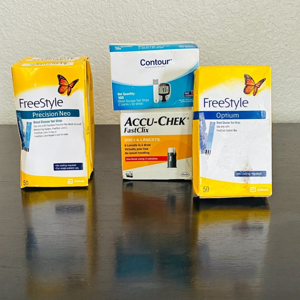 Diabetic Test Kit Bundle – Accu-Chek FastClix, Freestyle Neo, Optium ...