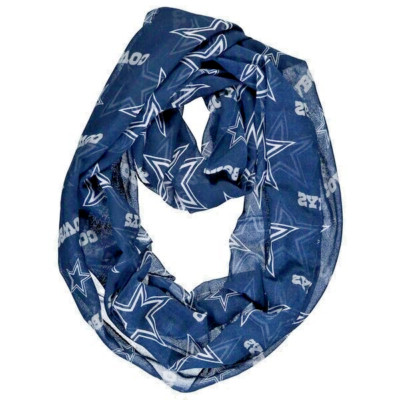 Dallas Cowboys Star Women's Fashion Sheer Infinity Scarf NFL Licensed ...