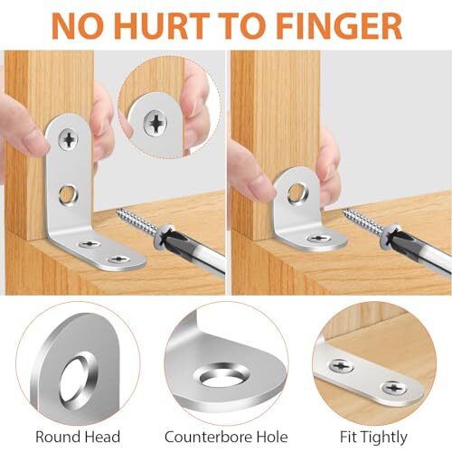 32 PCS L Bracket Heavy Duty L Brackets for Wood Shelves with 100 ...