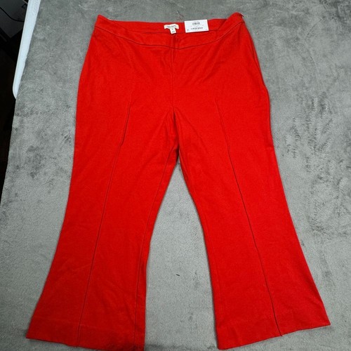 On 34th. BRAND NEW Pants Women's Size 2X Bright Red Kick Flare Stretch ...