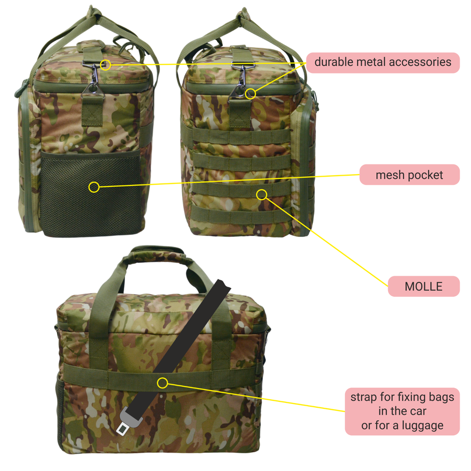 DERBY Tactical Patrol Bag Multicam Military Travel Organizer Laptop ...