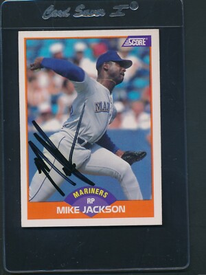 1989 Score #398 Mike Jackson Mariners Signed Auto *C4670 | eBay