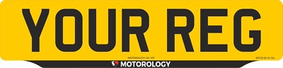Rear UK Road Legal Car Registration Number Plates mot (PREMIUM) DVLA ...