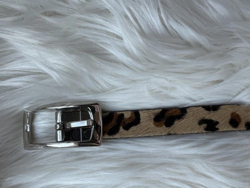 Stylish Leopard Print Belt with Silver Buckle | eBay