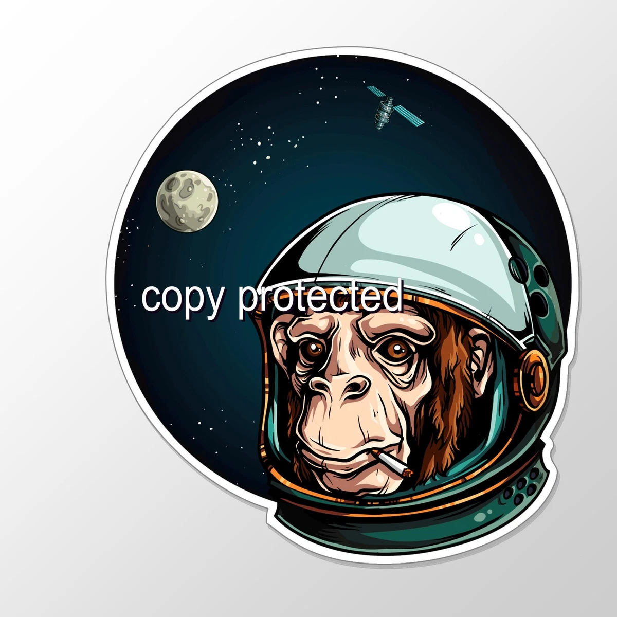 Monkey Astronaut Sticker