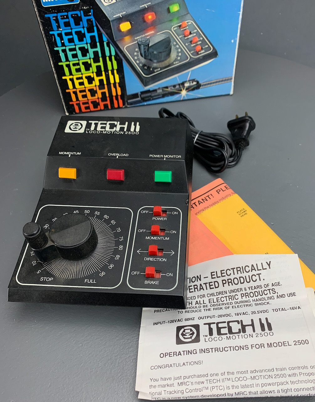 MRC Tech II Loco-Motion 2500 Model Train Transformer/Controller N-O ...