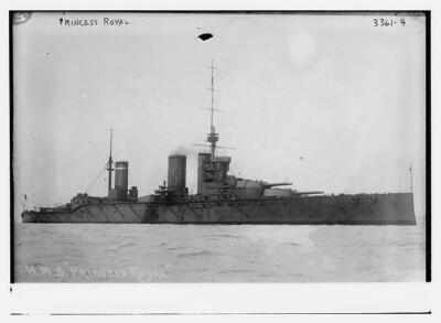 HMS PRINCESS ROYAL,battlecruiser built for Royal Navy before WWI,Bain ...