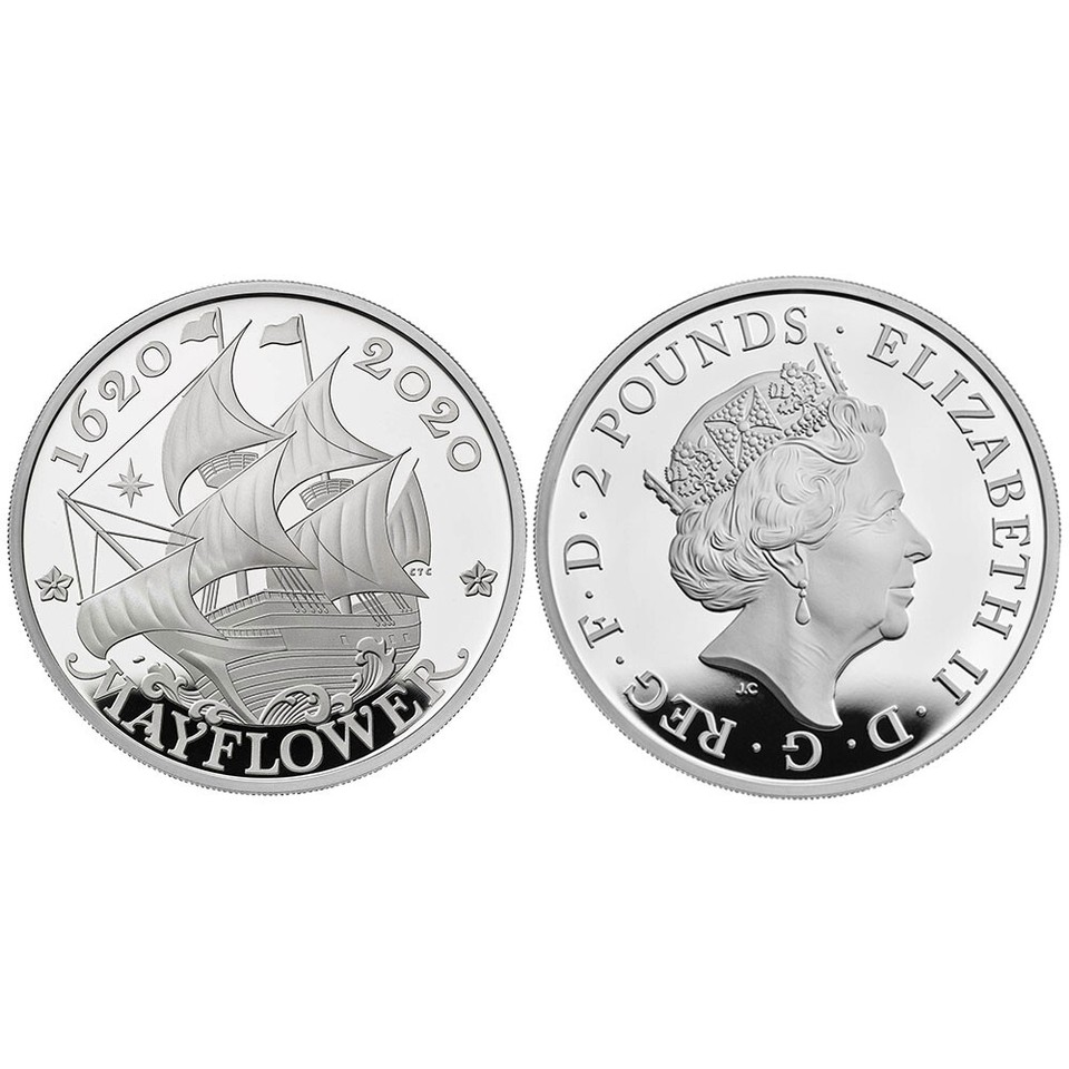 2020 400th Anniversary of the Mayflower Voyage Silver Proof Coin and ...