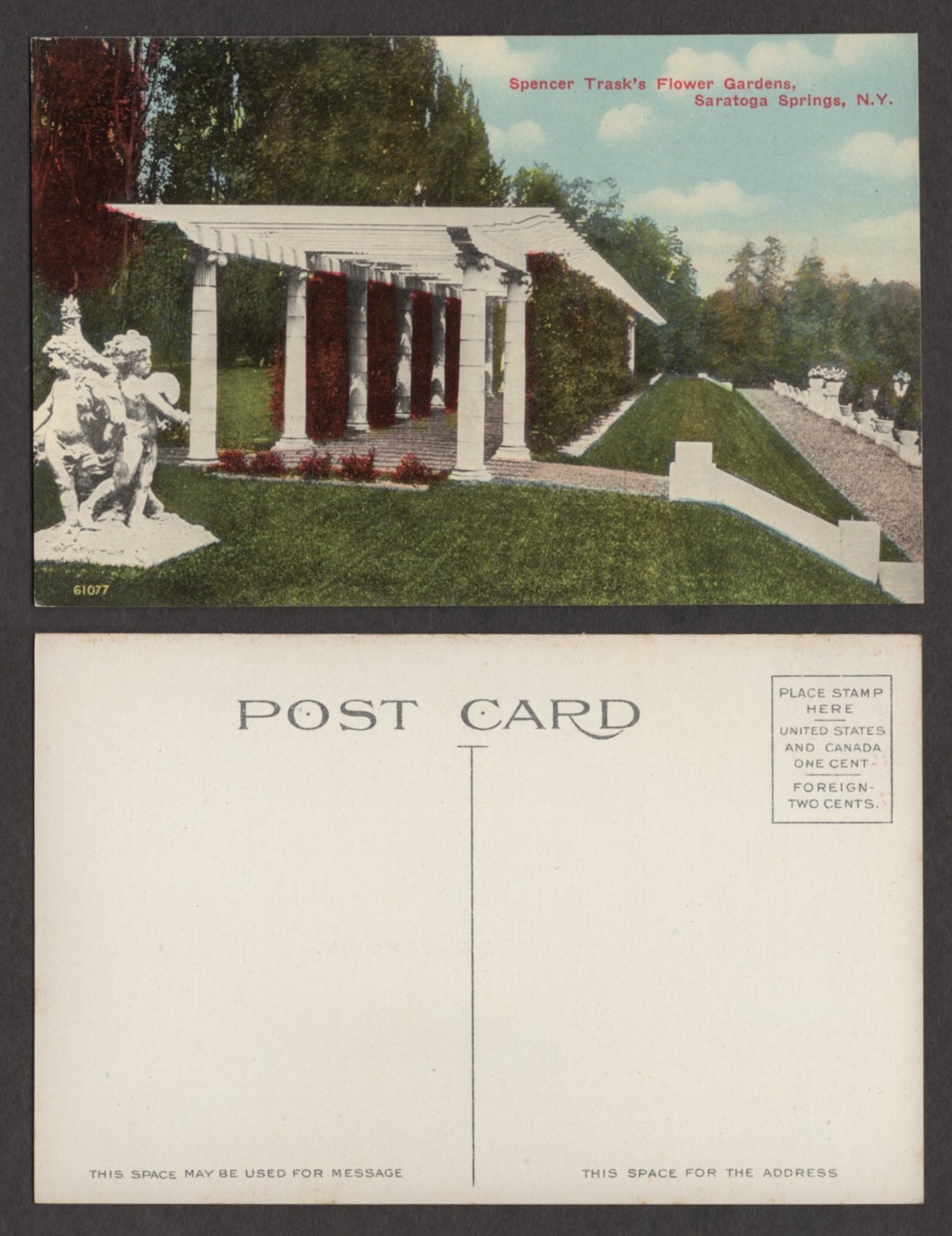 Old Postcard - Saratoga Springs, New York - Spencer Trask's Flower ...