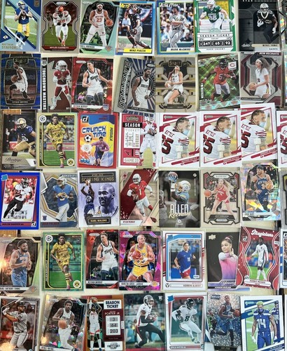x250 Card Lot Huge Color Ice #’d Rookies Parallels $1 Box Cards NFL NBA ...