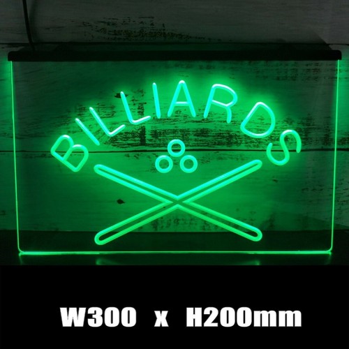 Billard Pool Cue Tabl décoration Cave Decor Led Neon Light Sign Gift ...
