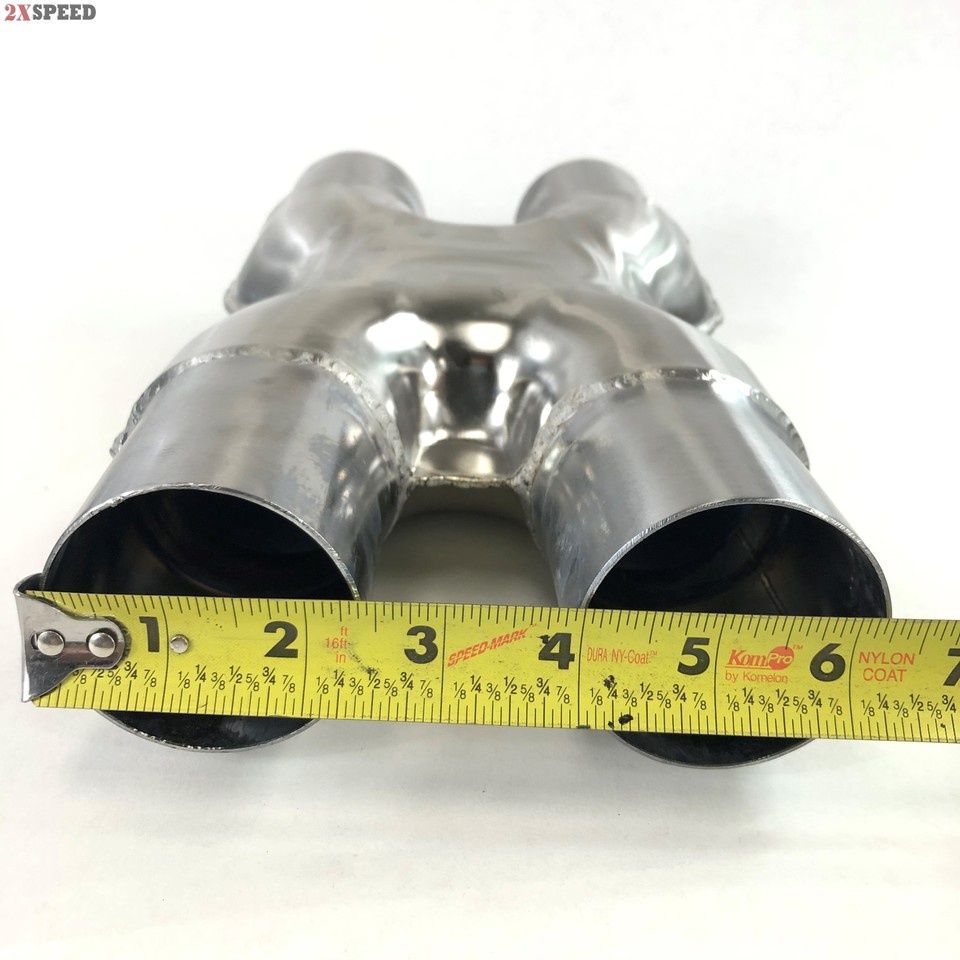Universal T201 Stainless Steel X-Pipe 2.25" I.D. In&Out Crossover Pipe ...