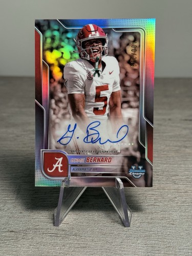 2025 Bowman University Chrome - Refractor Autograph /299 Germie Bernard ...