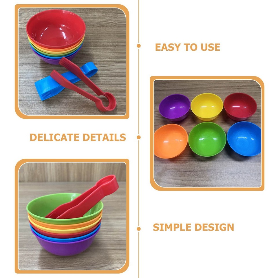 2 Sets Color and Shape Sorting Toys Bowls Matching Math Learning | eBay