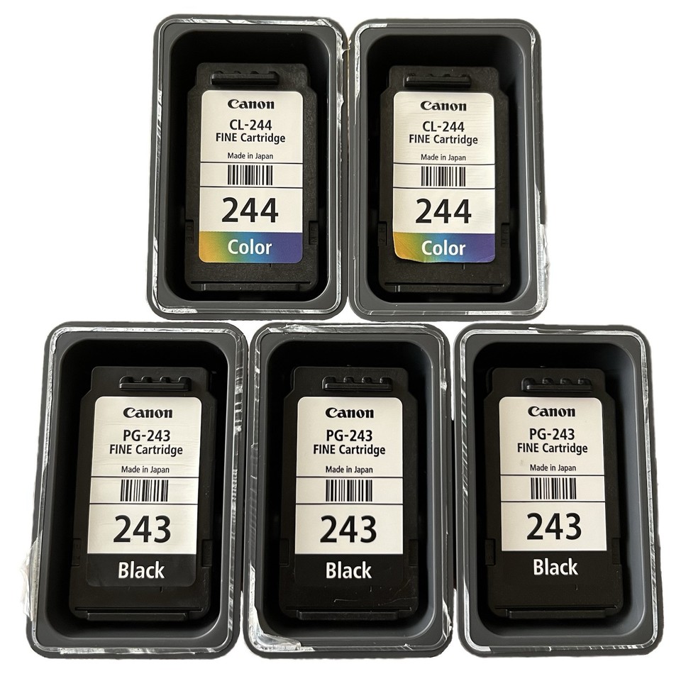 Canon PG‑243 & CL‑244 Ink – 3 × PG‑243 + 2 × CL‑244 Refill Only | eBay