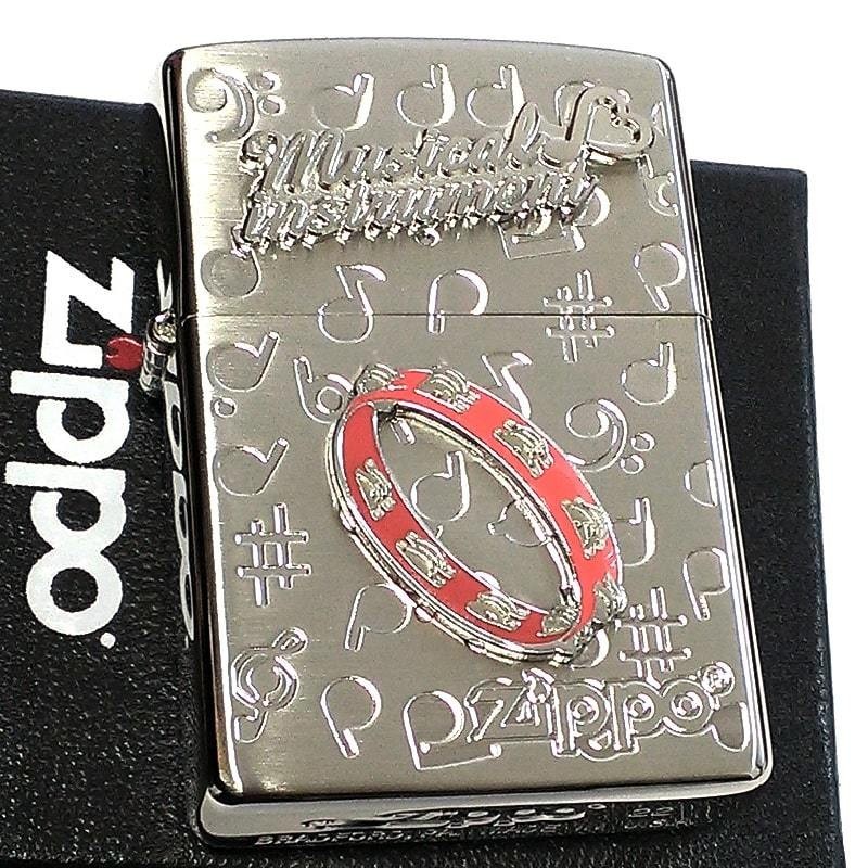 ZIPPO Cute Musical Instrument Tambourine Metal ZIPPO Logo Lighter ...