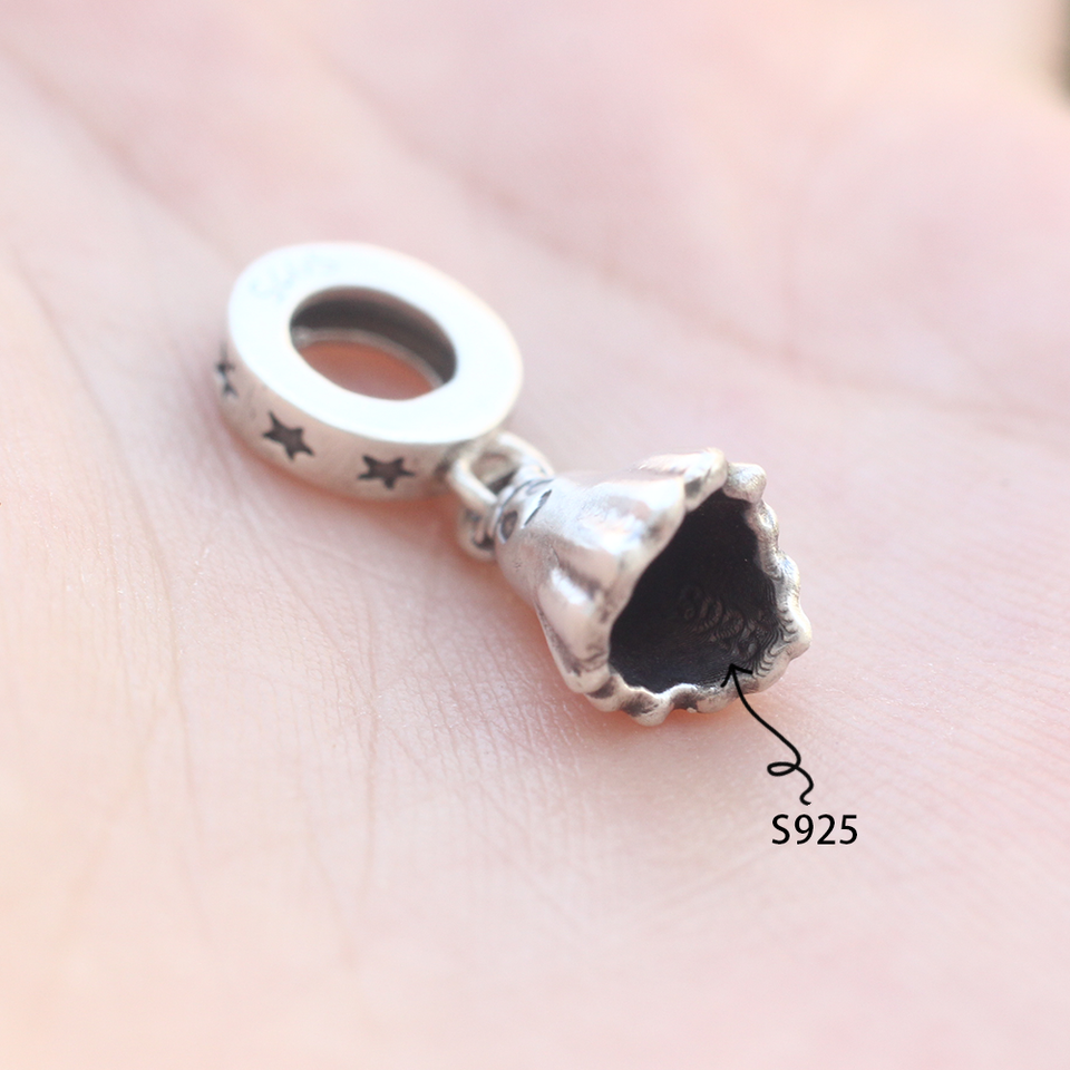 925 Sterling Silver Ghost Spooky Boo Charm Dangle Pendant Halloween For ...