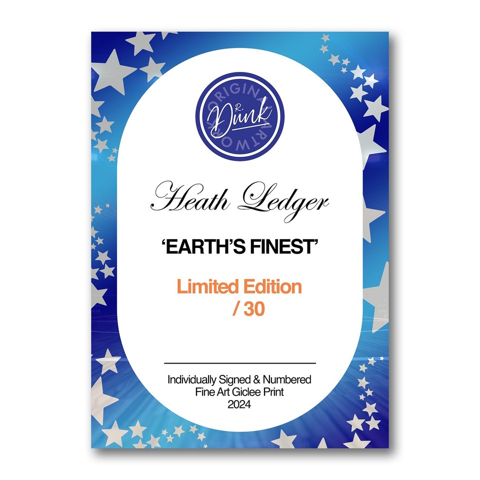 Heath Ledger Earth's Finest Sketch Card Limited 01/30 Dr. Dunk Signed ...