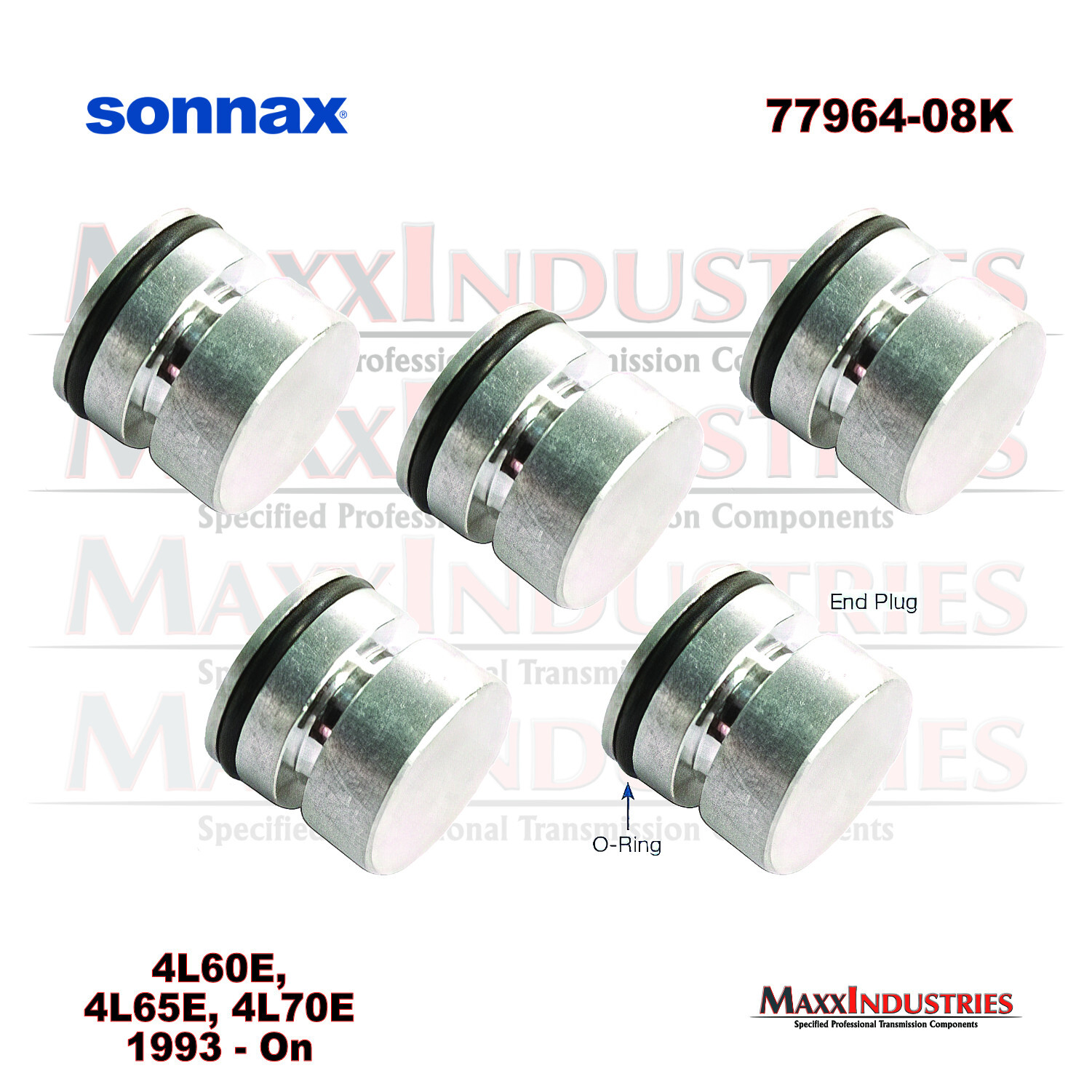 Sonnax 4L60-E, 4L65-E, 4L70-E 3-4 Relay O-Ringed End Plug Kit 77964-08K ...