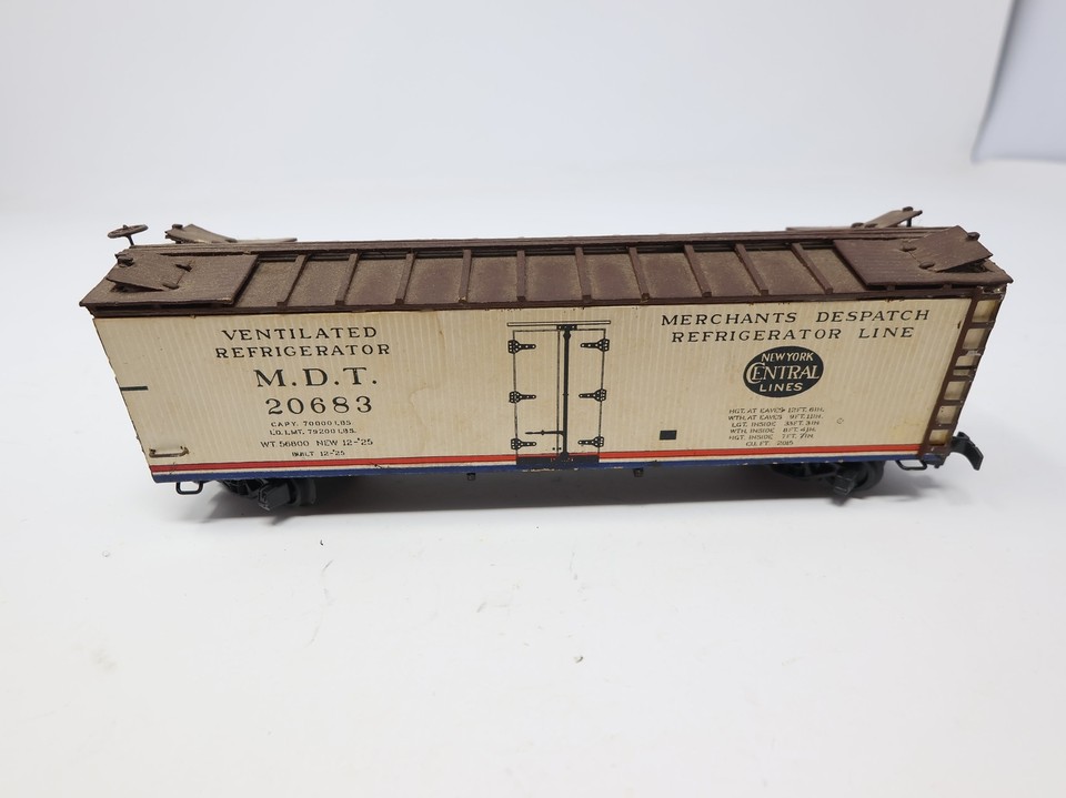 USED HO Scale 40' Wooden Reefer Box Car MDT #20683 Wood, Weathered READ ...