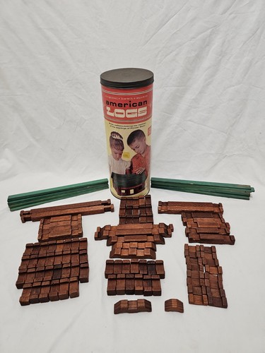 Vintage 1960's Original Halsam American Logs Set #815 Hewn Square 102 ...