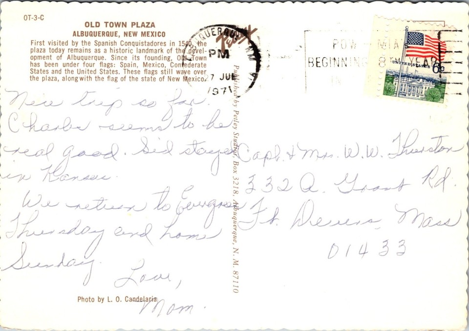 Old Town Plaza Albuquerque New Mexico Continental Postcard | eBay