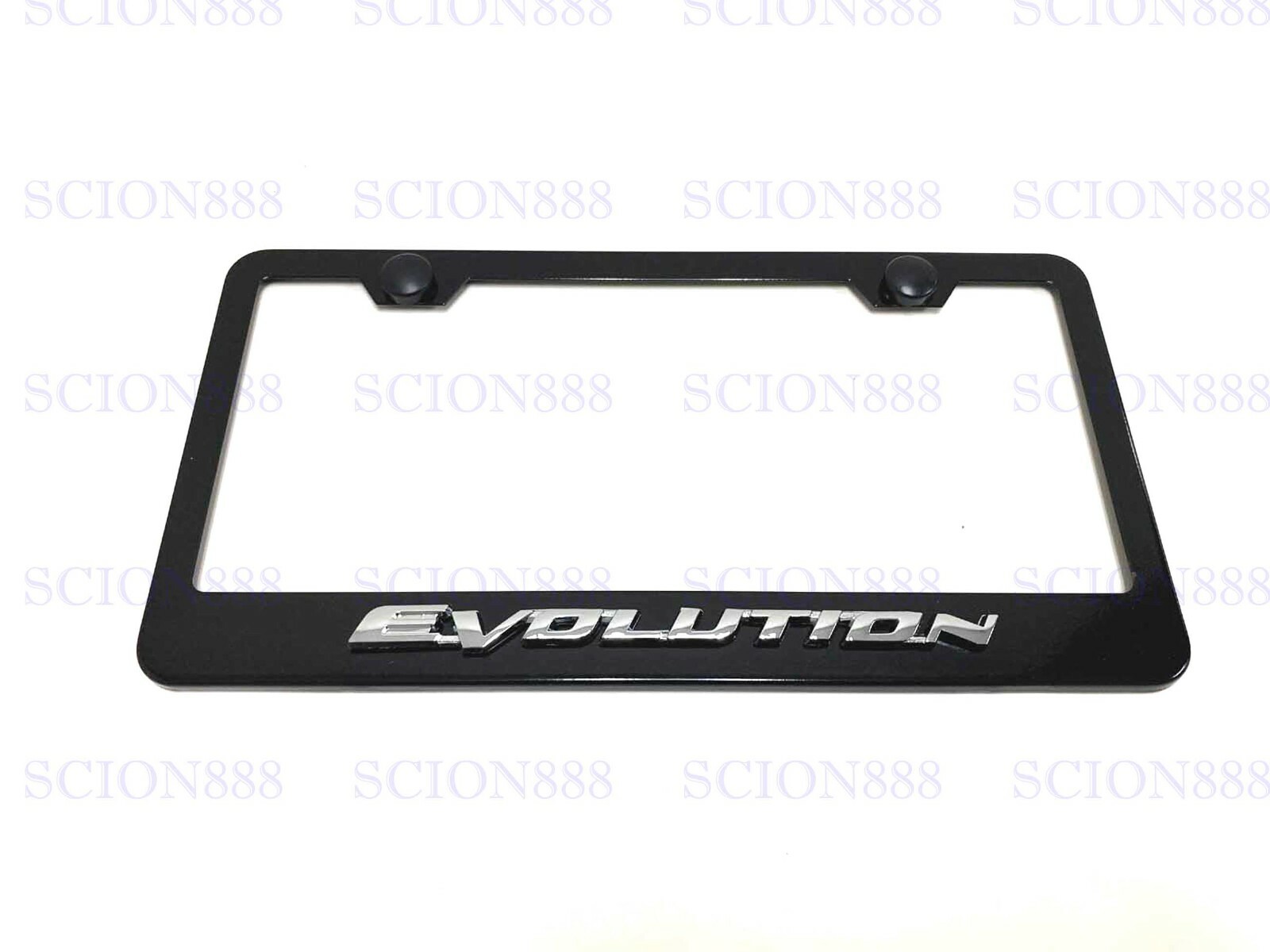 1pc 3D EVOLUTION Emblem Badge BLACK Stainless Metal License Plate Frame ...