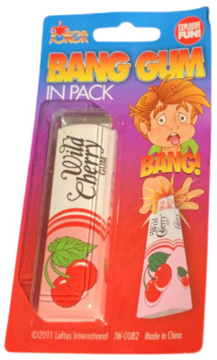 BANG CHEWING GUM PACK Exploding Sound Caps Bar Joke Trick Prank Gag ...