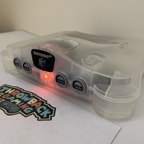 NEW Nintendo 64 N64 Limited Clear Crystal White Custom Console W/ New ...