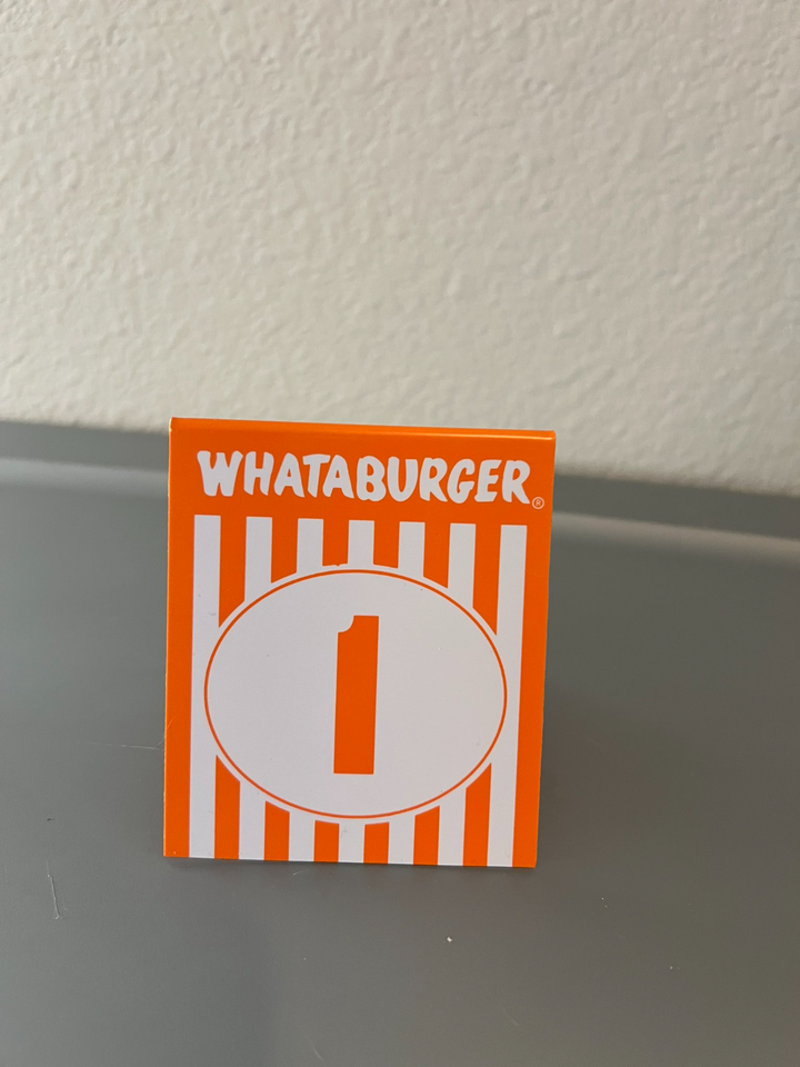 Whataburger Table Tent Markers - Individual Restaurant Order Numbers | eBay
