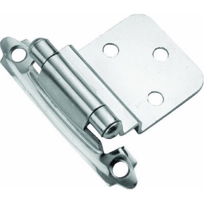 Pair of Hickory Hardware Chrome 3/8" Inset Self-Closing Cabinet Hinges ...