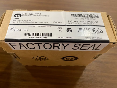 New Sealed Allen-Bradley 1769-ECR /A CompactLogix Right End Cap AB ...