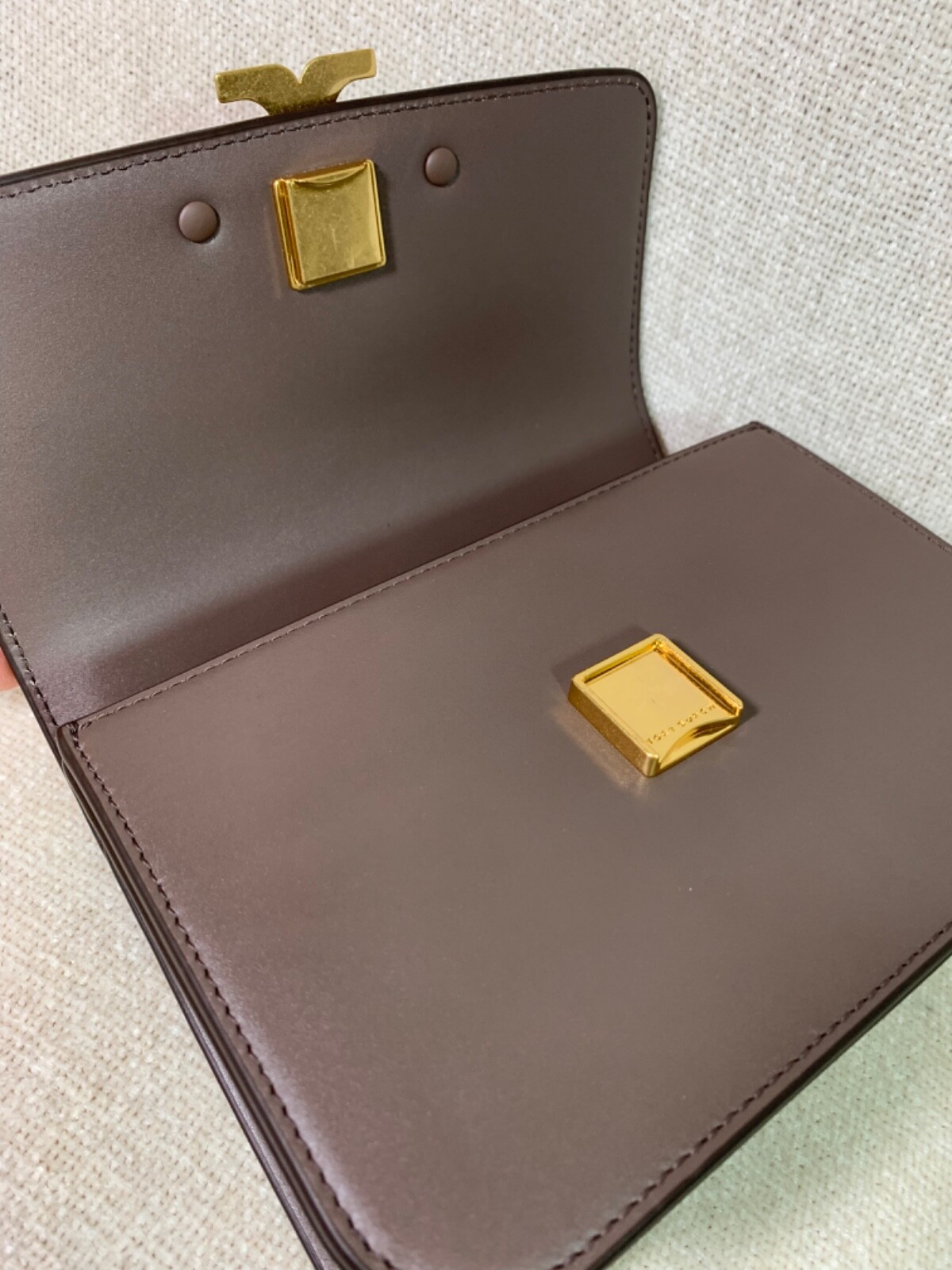 New Tory Burch Eleanor Clam Shell Taupe Small Convertible Shoulder ...