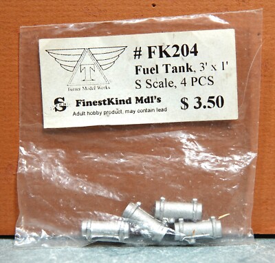 FINEST KIND S SCALE FUEL TANKS 3' X 1' WHITE METAL KIT # FK204 | eBay