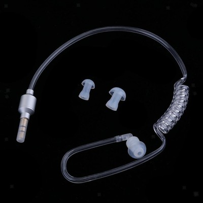 Transparent 3.5mm Plug Vacuum Air Duct Spring Earphone | eBay Australia