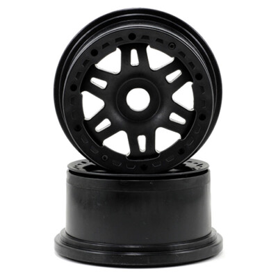 Pro-Line Split Six Bead-Loc Rear Wheels (Black/Black) for HPI Baja 5T ...