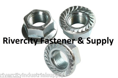 (14) 1/4"-28 FINE THREAD WHIZ LOCK FLANGE NUTS SERRATED SPROCKETS,HUBS ...